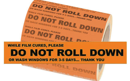 Do Not Roll Down Stickers | Solargard