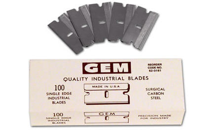 1 in Carbon Steel Razor Blades 100pk | Solargard
